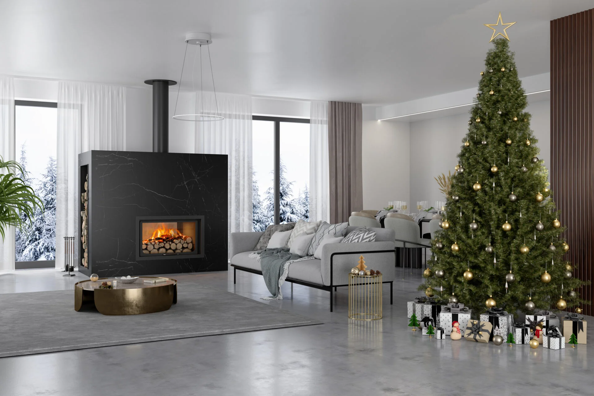 Contemporary Slate Fireplace Designs